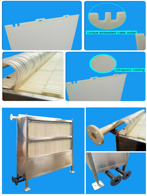 SS304L Rack Membrane Bioreactor System For Sewage Treatment 0.1um ...